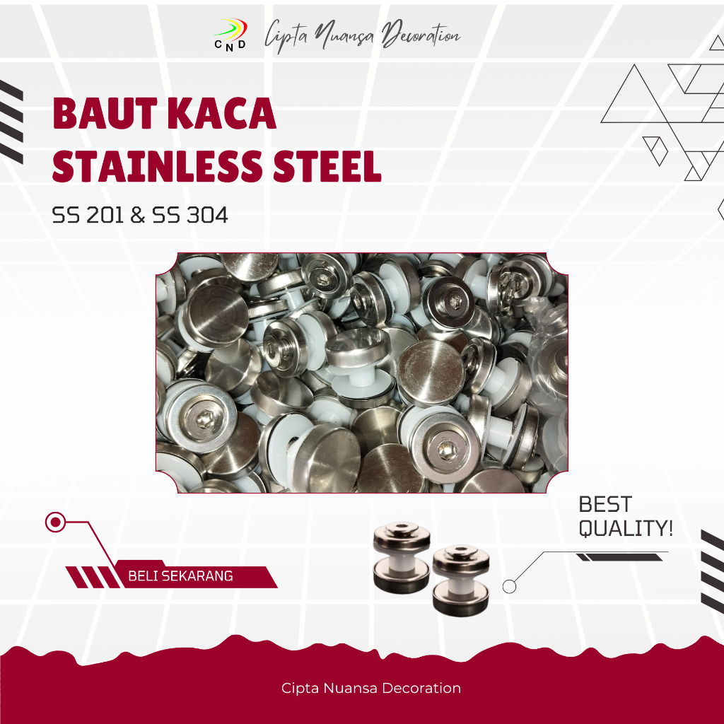 Jual BAUT KACA SET PENJEPIT KACA RAILING TANGGA SS 201 & 304 | Shopee ...