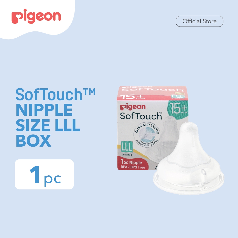 Jual PIGEON SOFTOUCH PLUS NIPPLE 1 PCS BOX LLL | Shopee Indonesia