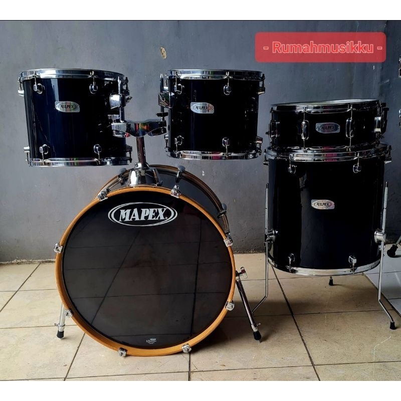 Jual Drum Mapex Shellpack tanpa hardware dan cymbal warna Hitam ...