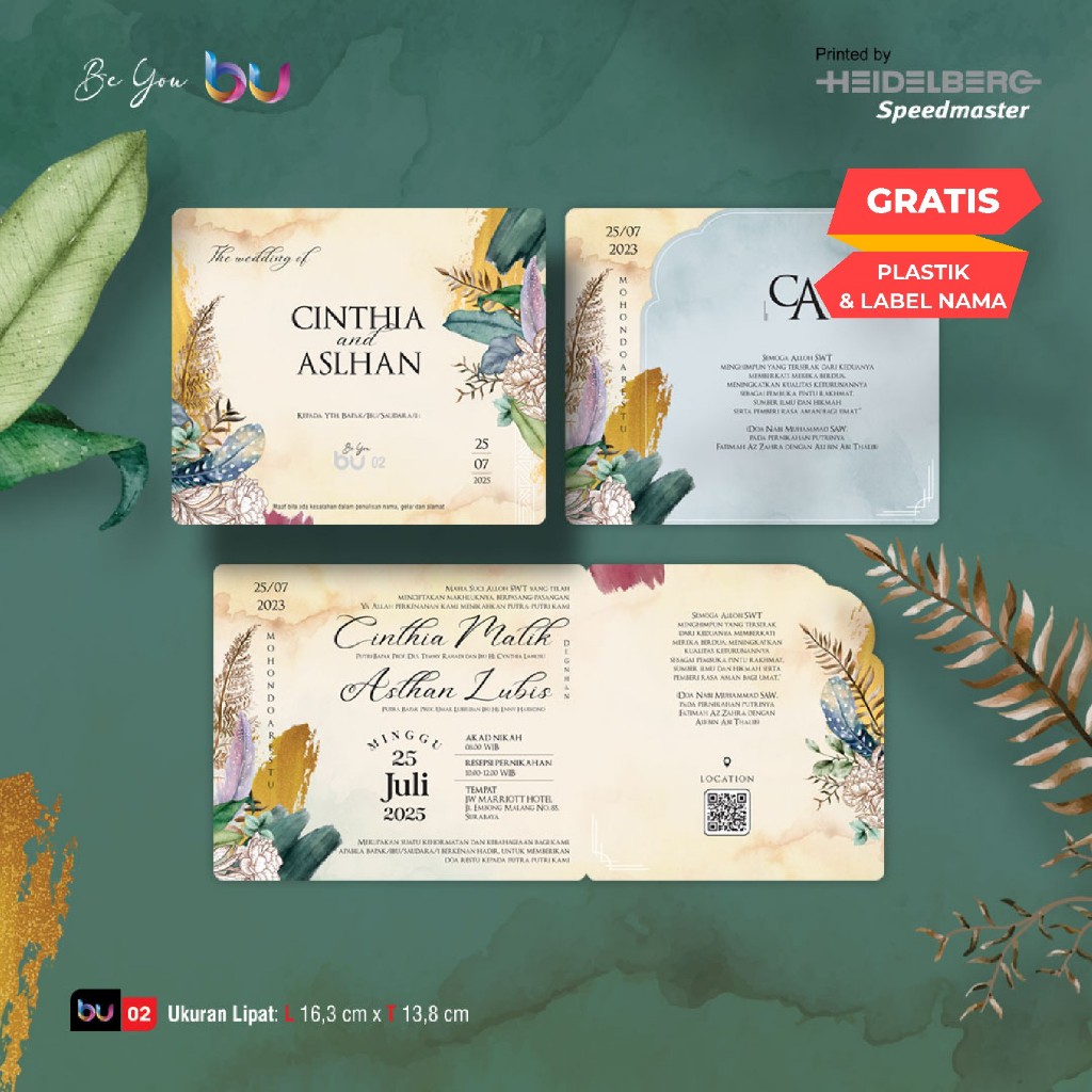 Jual Undangan Pernikahan Desain Modern Be You 02 | Undangan Pernikahan ...