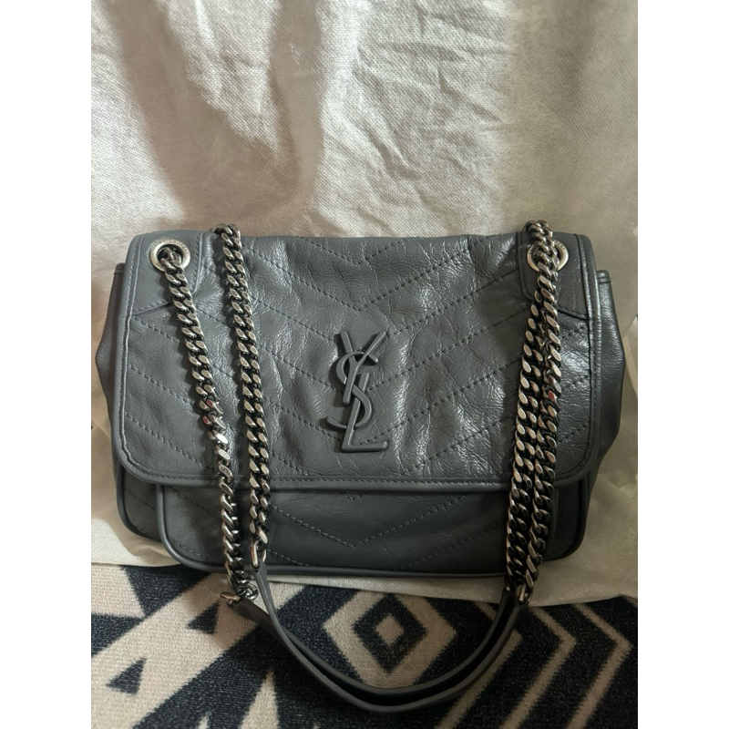 Jual YsL Niki Medium Dark grey | Shopee Indonesia