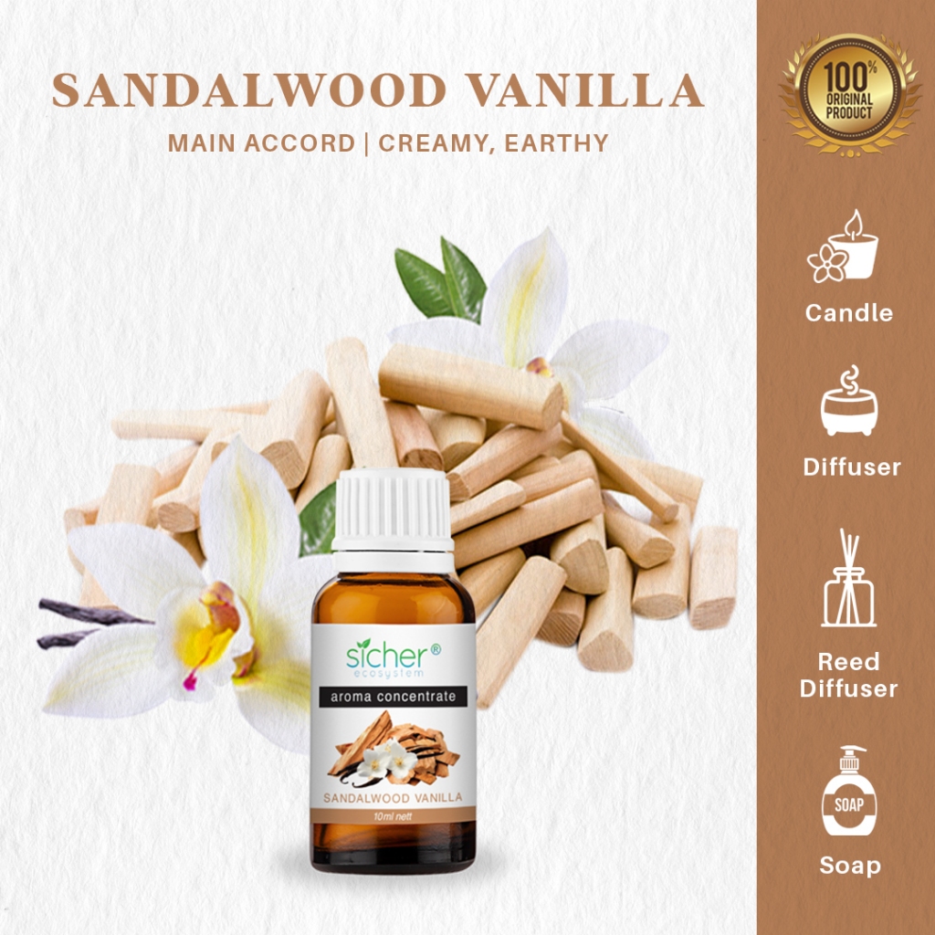 Jual Sicher Fragrance Oil / Aroma Concentrate / Minyak Aromaterapi Sandalwood Vanilla 10ml ...