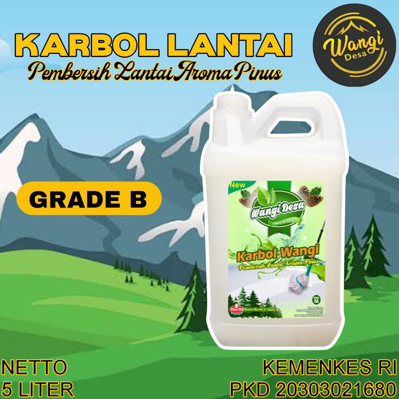 Jual Karbol Pembersih Lantai 5 Liter Aroma Pinus Wangi Desa (GRADE B) | Shopee Indonesia