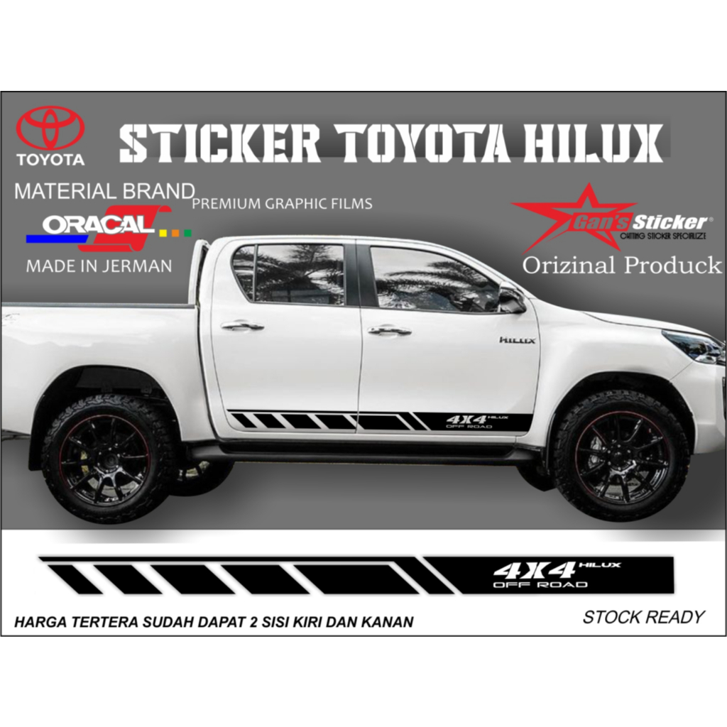 Jual STICKER TOYOTA HILUX STICKER CUTTING TOYOTA HILUX | Shopee Indonesia