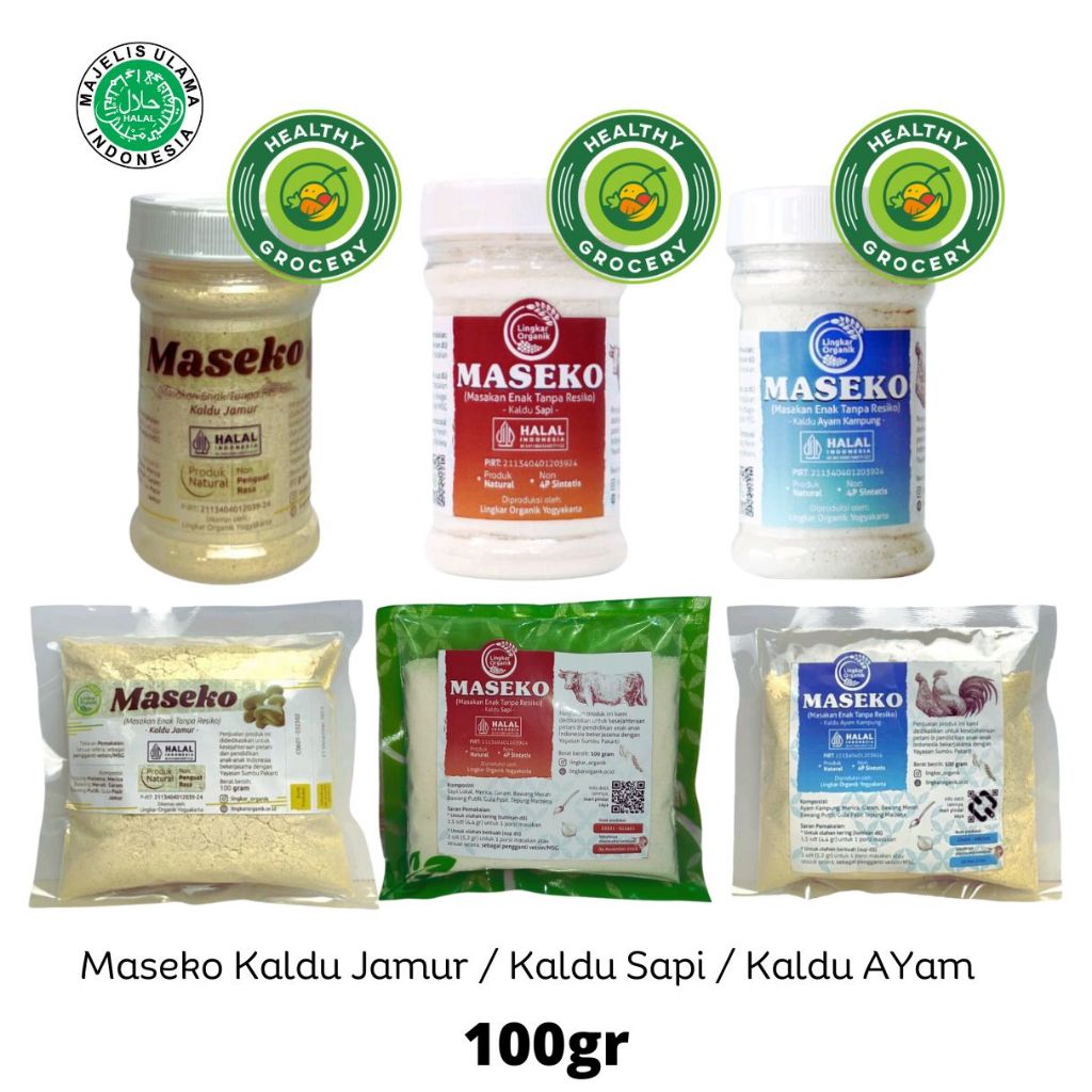 Jual Maseko Kaldu Non MSG Botol / Refill / RASA Ayam / Sapi / Jamur ...