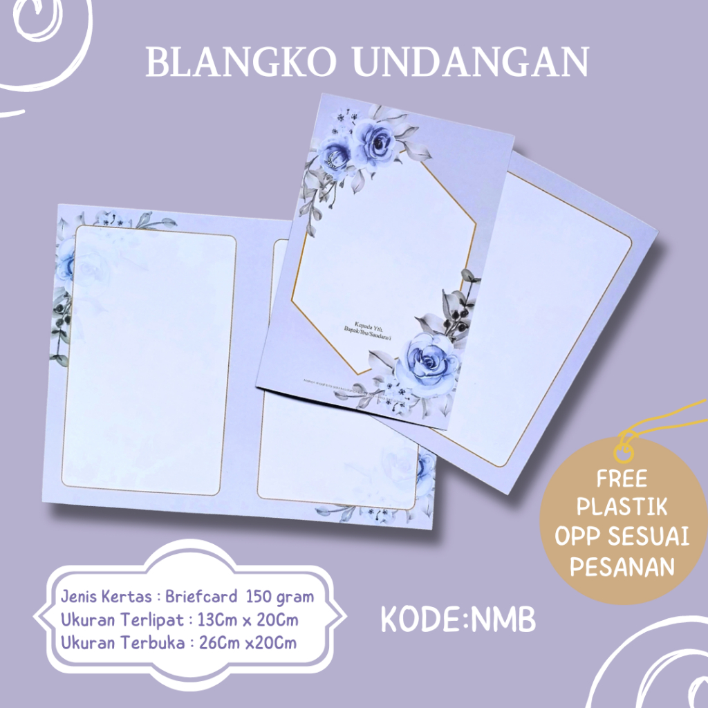Jual BLANGKO UNDANGAN / UNDANGAN NIKAH / UNDANGAN BLANGKO / SERIES SABRINA | Shopee Indonesia
