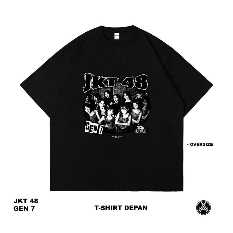 Jual Artisan T-Shirt JKT48 Gen 7 Kaos Oversize Hitam Katun Combed ...