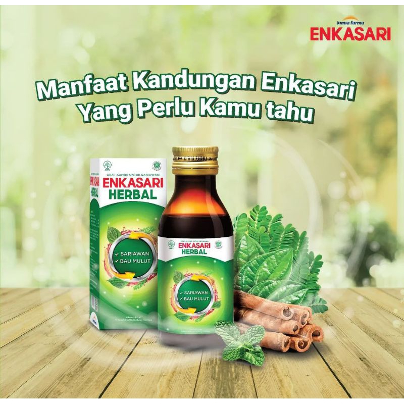 Jual Enkasari Herbal Obat Kumur Antiseptik Sariawan & Bau mulut 120 ml ...