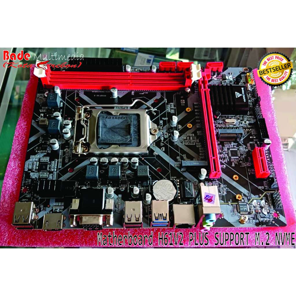 Jual MOTHERBOARD GAMING BARU H61 VP2 PLUS VARRO SUPPORT M.2 SATA DAN NVME RESMI | Shopee Indonesia