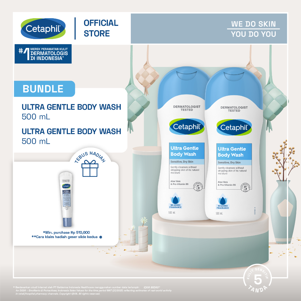 Jual Cetaphil Ultra Gentle Body Wash 500ml Twin Pack | Shopee Indonesia
