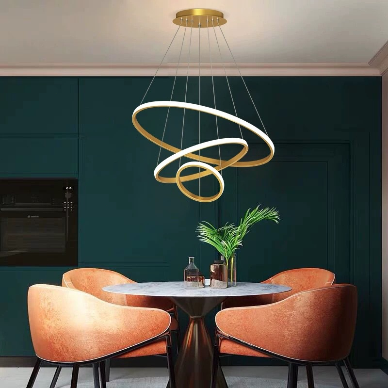 Jual Lampu Gantung Minimalis LED 3 Ring Modern Ruang Tamu Lampu Gantung ...