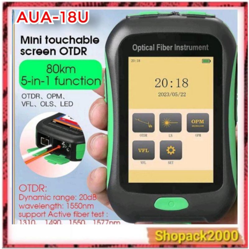 Jual otdr Mini Touchable Screen AUA-18U 80km 5 in 1 OTDR Active Fiber ...