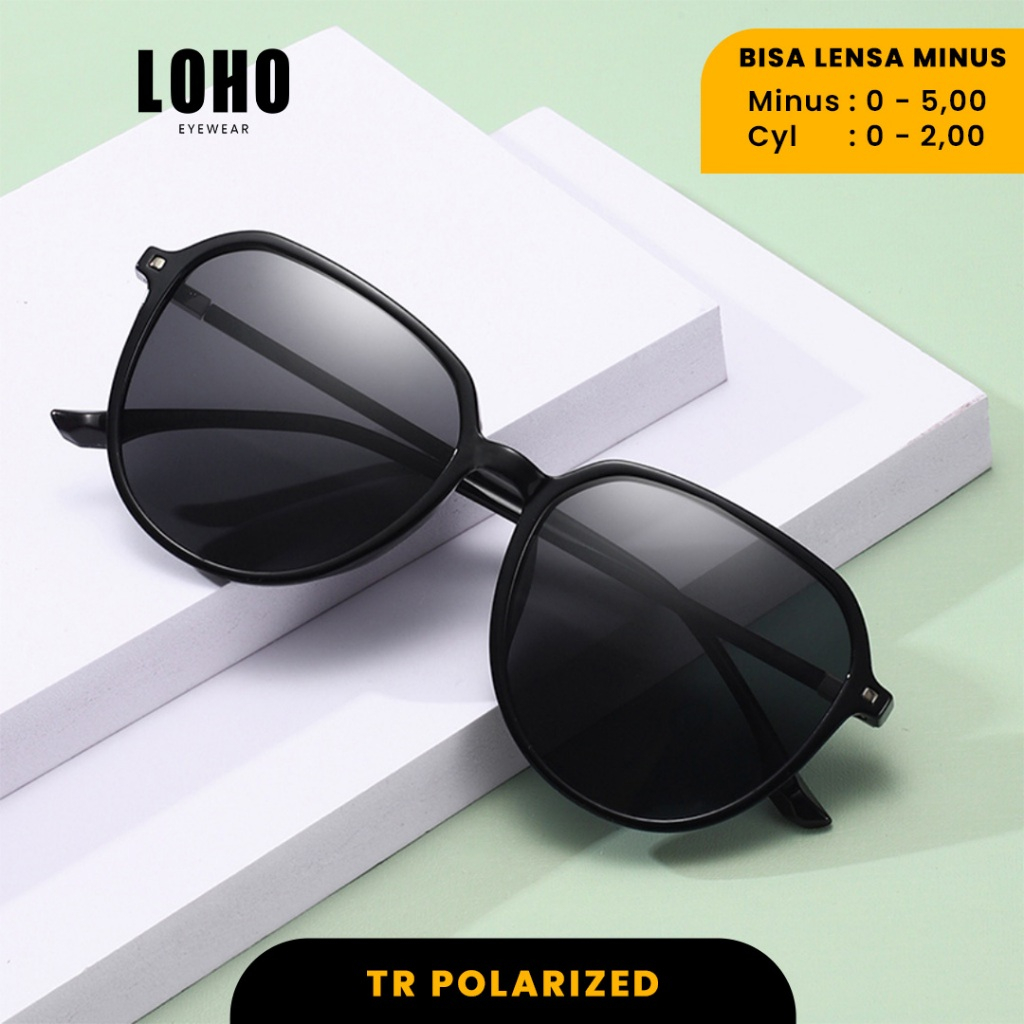 Jual LOHO Kacamata Hitam Polarized Anti Uv 400 Bentuk Geometric ...