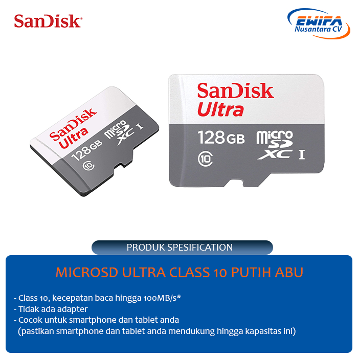 Jual MICROSD ULTRA CLASS 10 VIDEO FULL HD PUTIH ABU | Shopee Indonesia