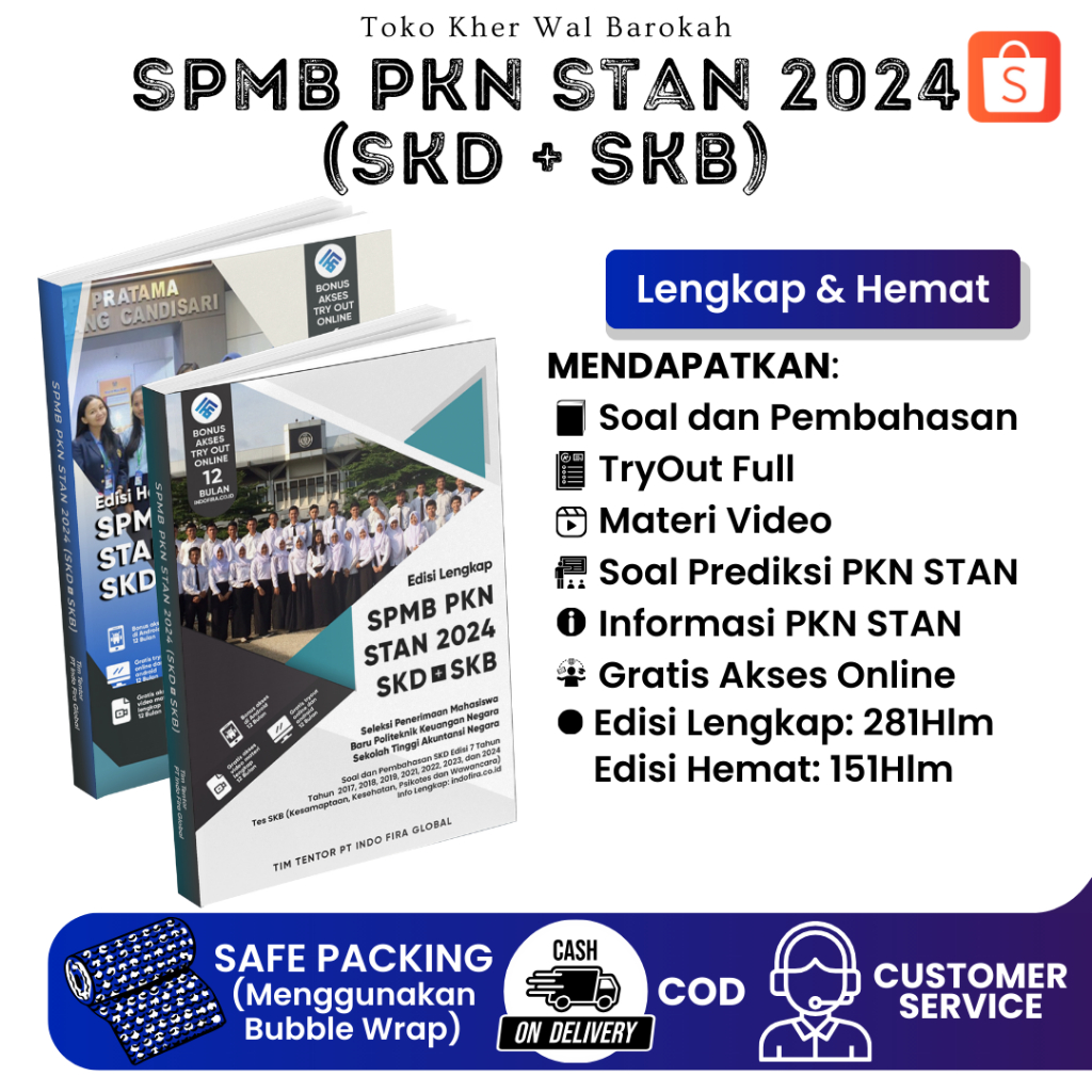 Jual Buku TERBARU SPMB PKN STAN 2024 [SKD + SKB] (Edisi Lengkap & Edisi Hemat) Sesuai Dengan ...