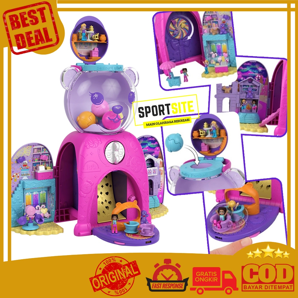Jual Polly Pocket Gumball Bear Machine Playset Mainan Anak Boneka ...