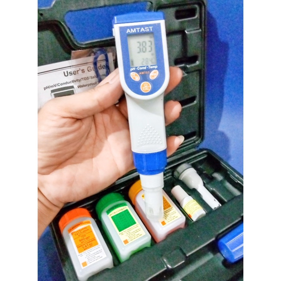 Jual Set Water Quality Meter Amtast Multiparameter pH ORP Temperature ...