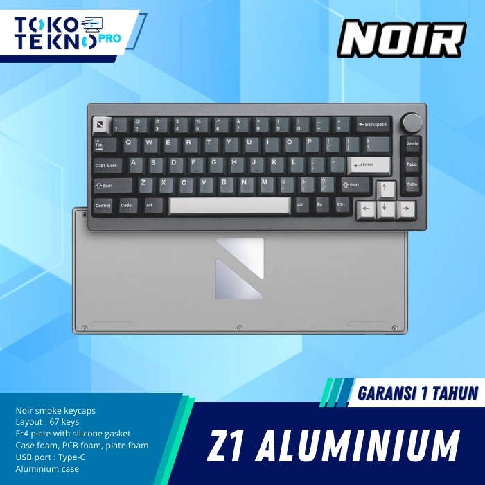 Jual Noir Z1 65% Aluminium Custom Mechanical Gaming Keyboard | Shopee ...
