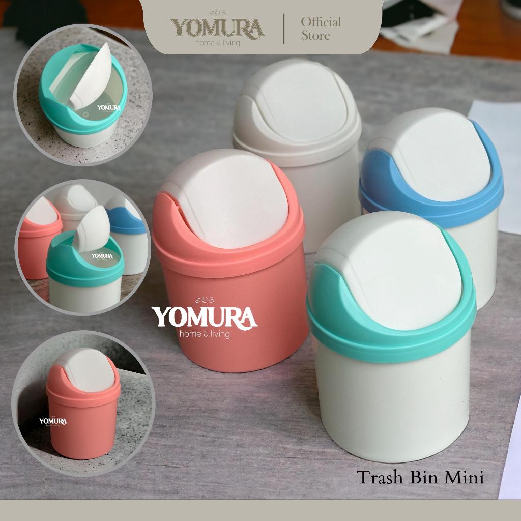 Jual YOMURA Tempat Sampah Mini Trash Bin Dengan Tutup Bulat Color ...