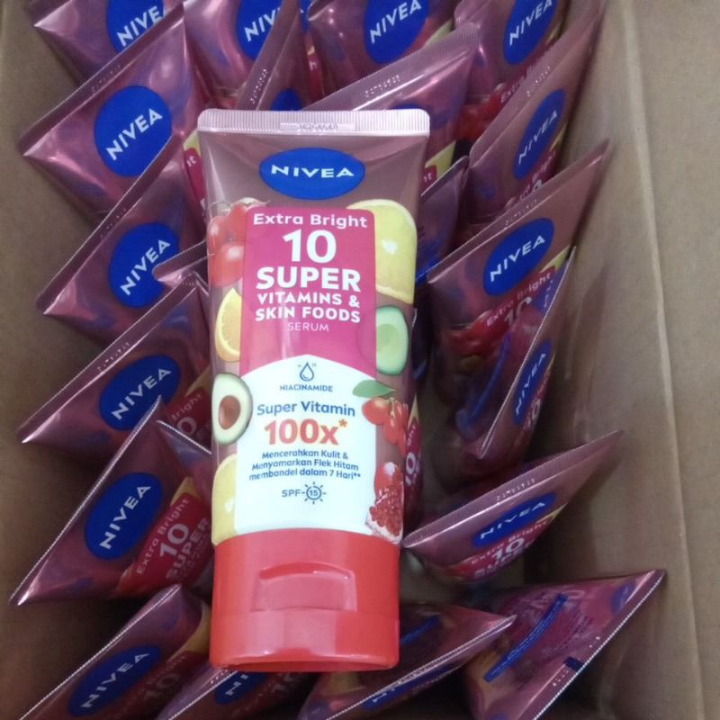 Jual NIVEA EXTRA BRIGHT 10 NIACINAMIDE SUPER VITAMIN 100X VITAMIN ...