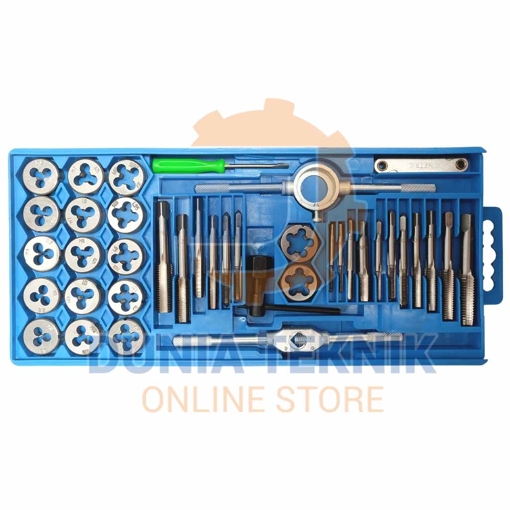 Jual Hand Tap Set Adjustable Handtab Dies Set 40 Pcs Alat Snai dan Tap ...