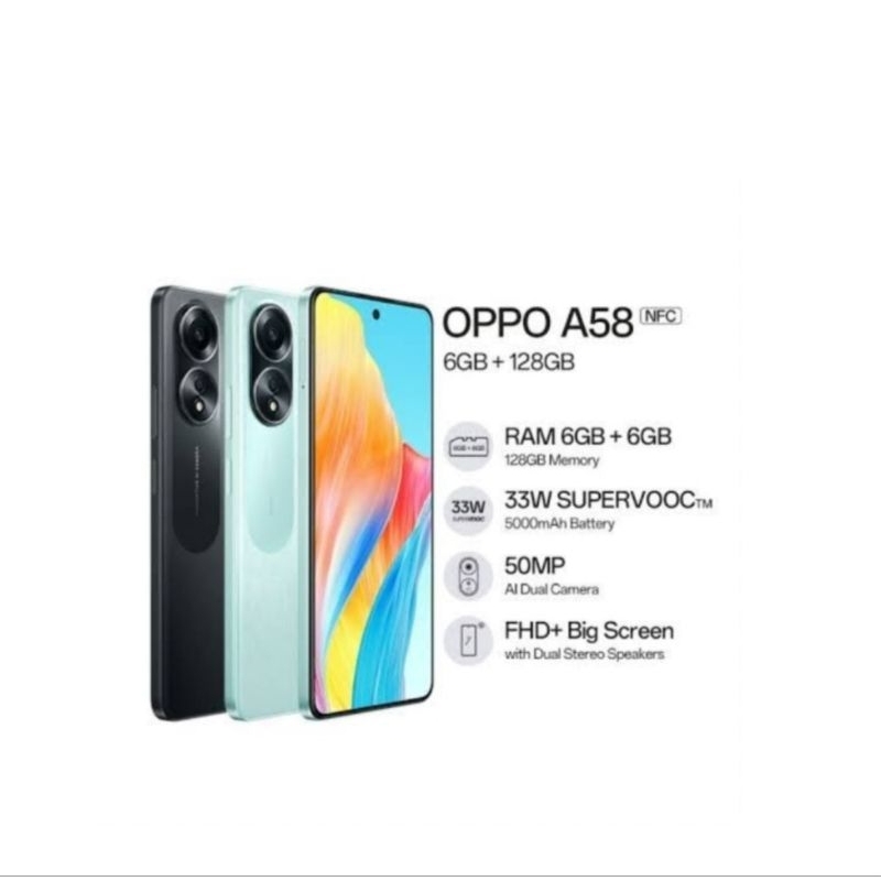 Jual HP OPPO A58 6/128 GB - OPPO A 58 NFC RAM 6GB ROM 128GB GARANSI ... Jual HP OPPO A58 6/128 GB - OPPO A 58 NFC RAM 6GB ROM 128GB GARANSI ...