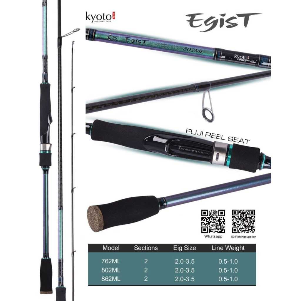 Jual Joran Spinning KYOTO EGIST 762ML (220Meter ) | Shopee Indonesia