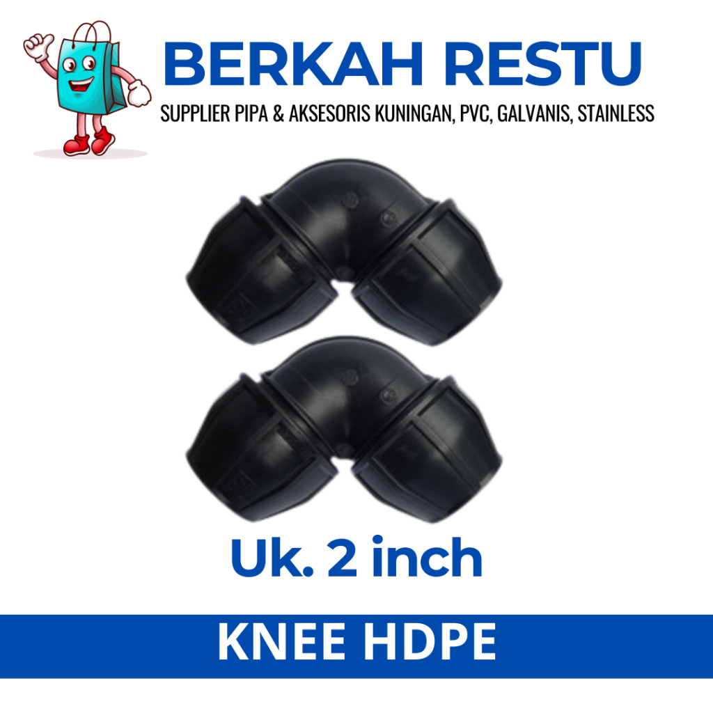 Jual Equal Elbow HDPE " / Knee HDPE 2 inch | Shopee Indonesia
