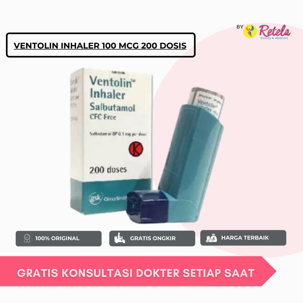 Jual VENTOLIN INHALER 100 MCG 200 DOSIS | Shopee Indonesia
