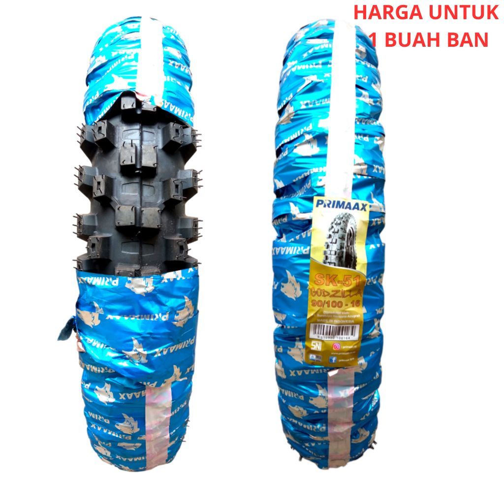 Jual Ban Luar Cross Trial 90 per 100 x 16 SK 51 Godzilla Primax Racing ...