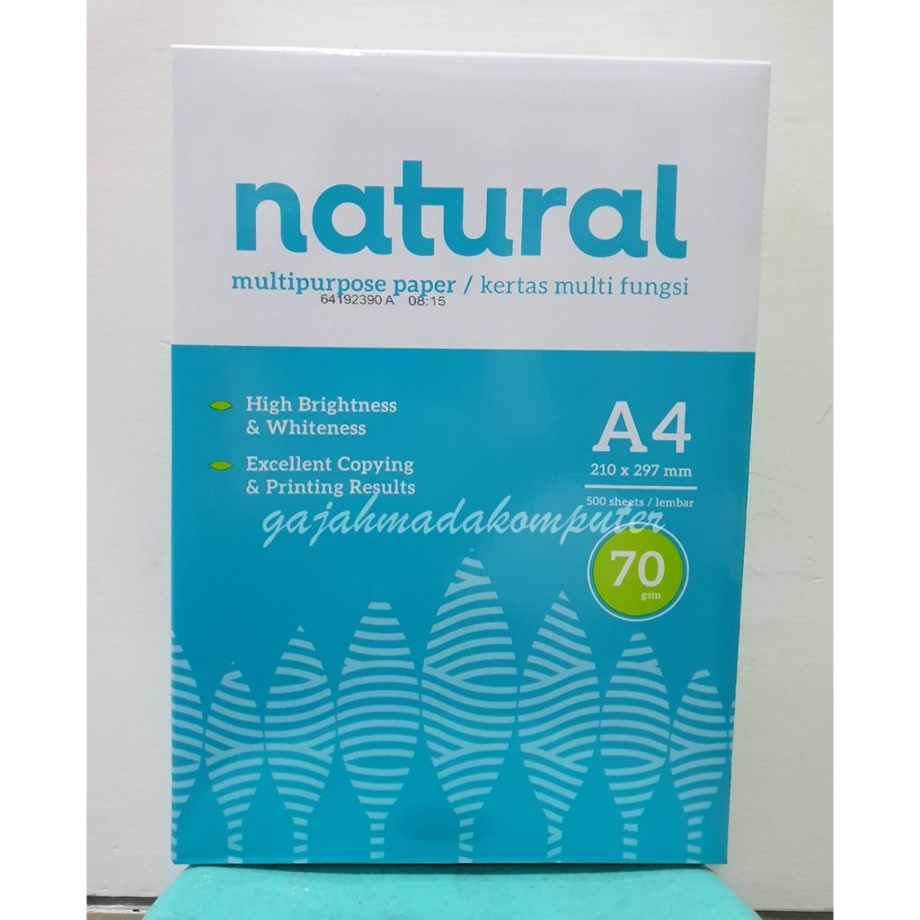 Jual KERTAS HVS NATURAL A4 70GSM 1 RIM | Shopee Indonesia