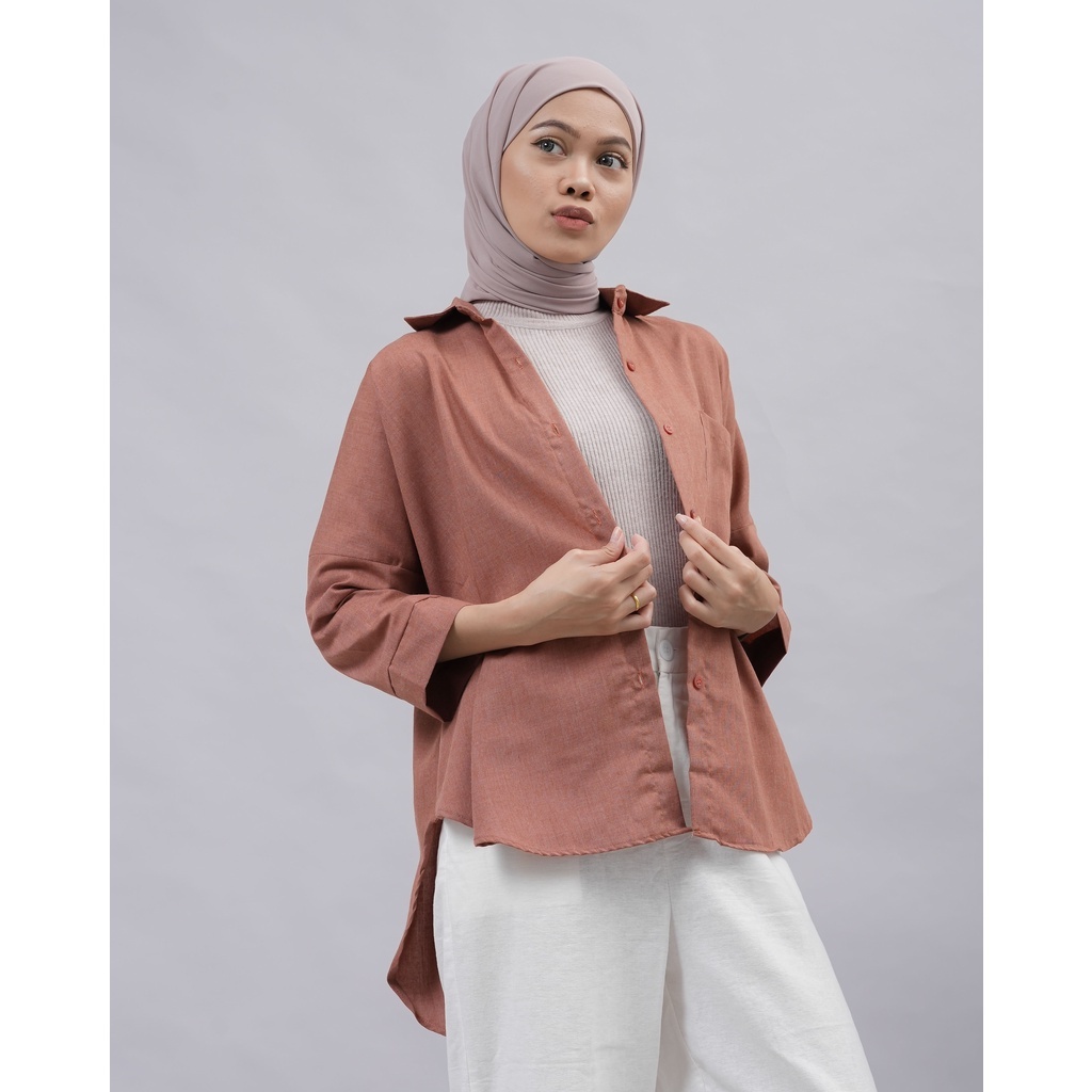 Jual [BIG SALE] KEMEJA POLOS RAISA KATUN PREMIUM SHIRT BTS B089 Baju ...