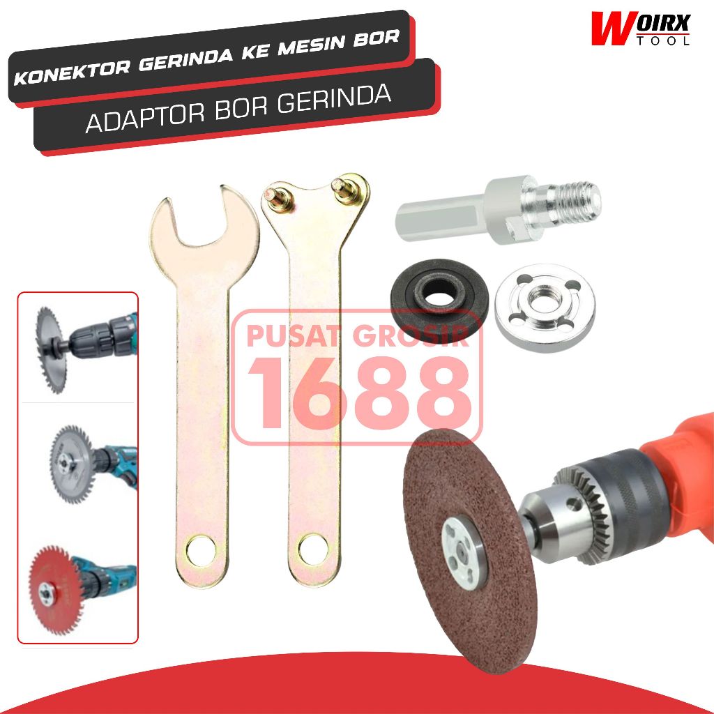 Jual Konektor Mesin Bor Jadi Mesin Gerinda Adaptor Adapter Bor Gerinda ...