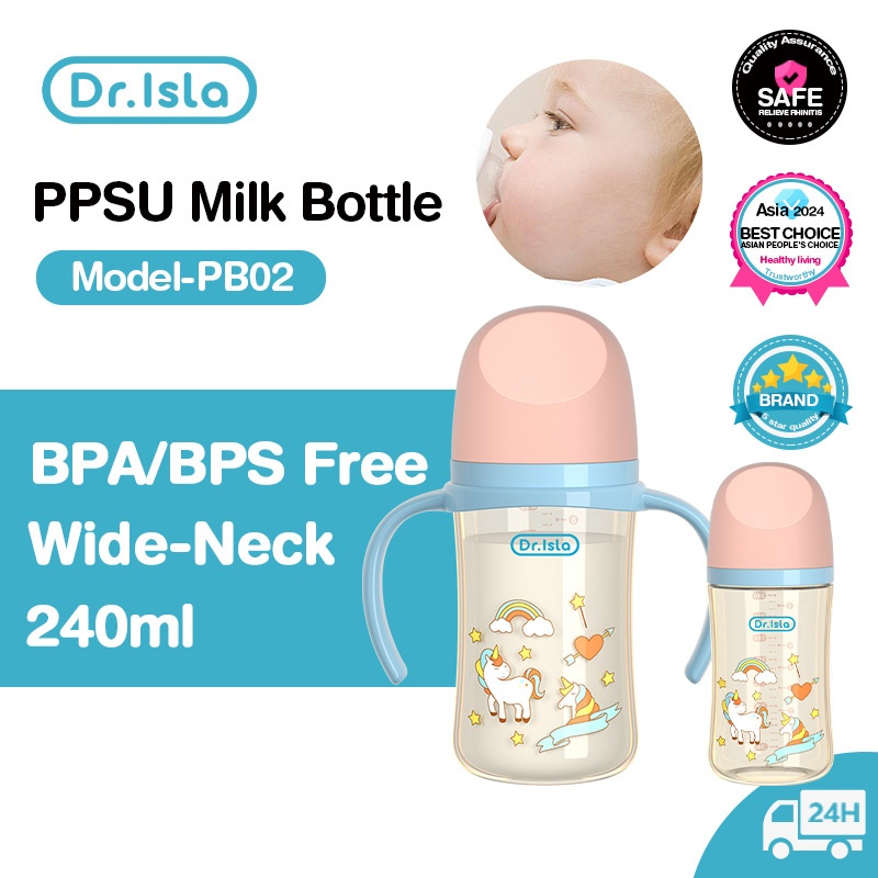 Jual Dr.isla Dot Bayi Botol Susu PPSU PB01 160Ml 240Ml Anti Tumpah Botol susu bayi newborn BPA ...