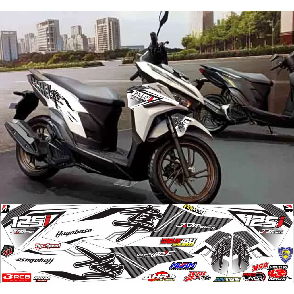 Jual STIKER variasi stiker motor new vario 125 iss/cbs setiker striping ...