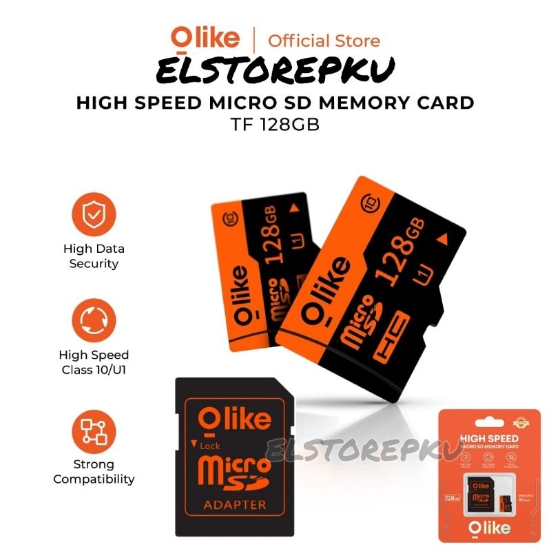 Jual Memory Card MicroSD HC C10 U1 128GB 64GB Original 100% Olike Up to ...