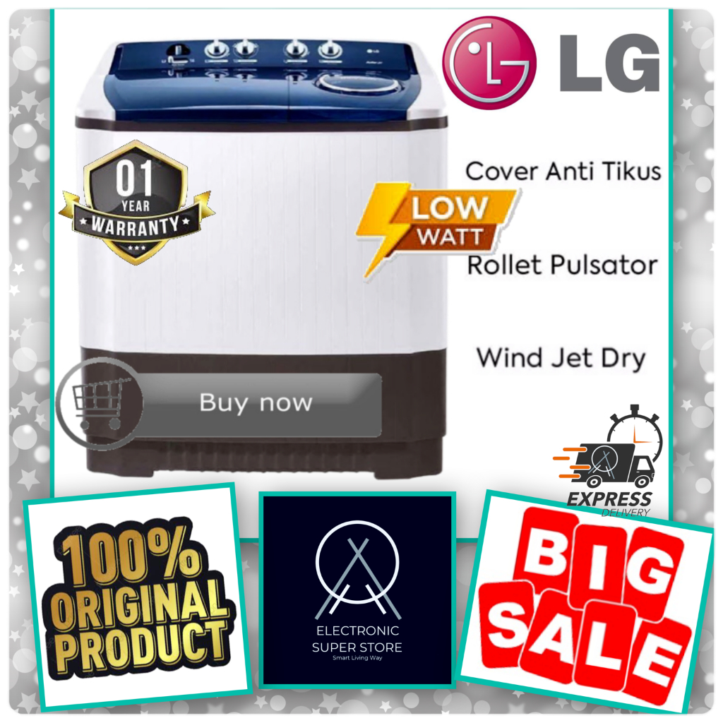 Jual MESIN CUCI LG P1400RT P 1400 RT SUPER ROLLER JET PULSATOR 14KG ...