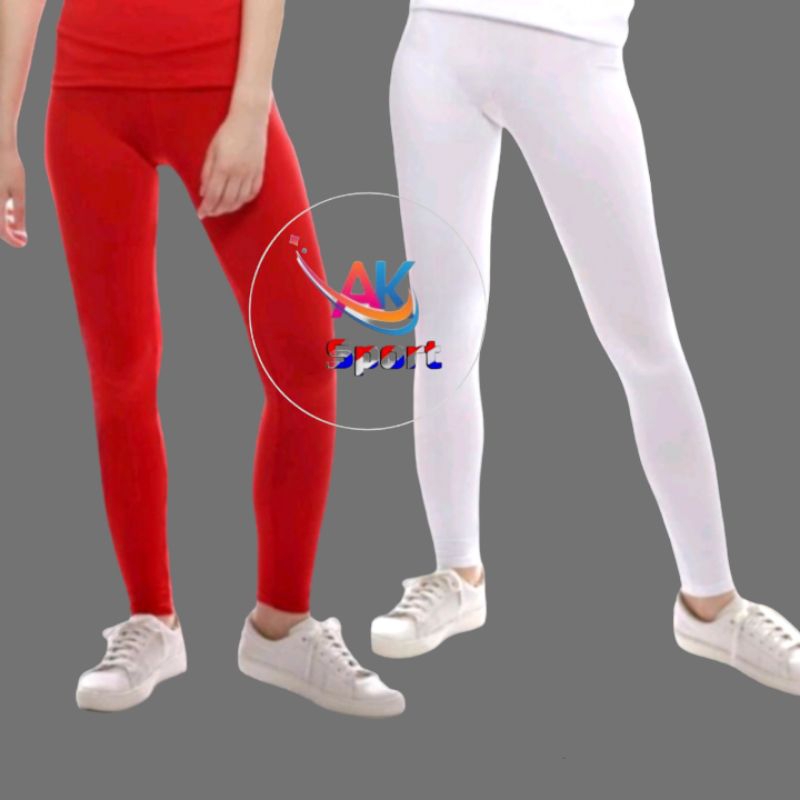 Jual legging panjang merah putih/legging polos panjang/legging olahraga ...