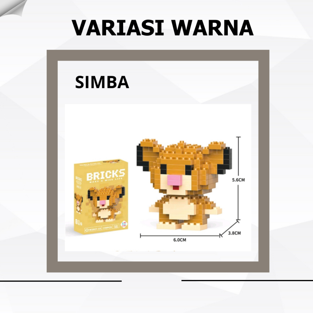 Jual Bricks Karakter Anak Permainan Blok Mainan Anak Permainan Bricks ...