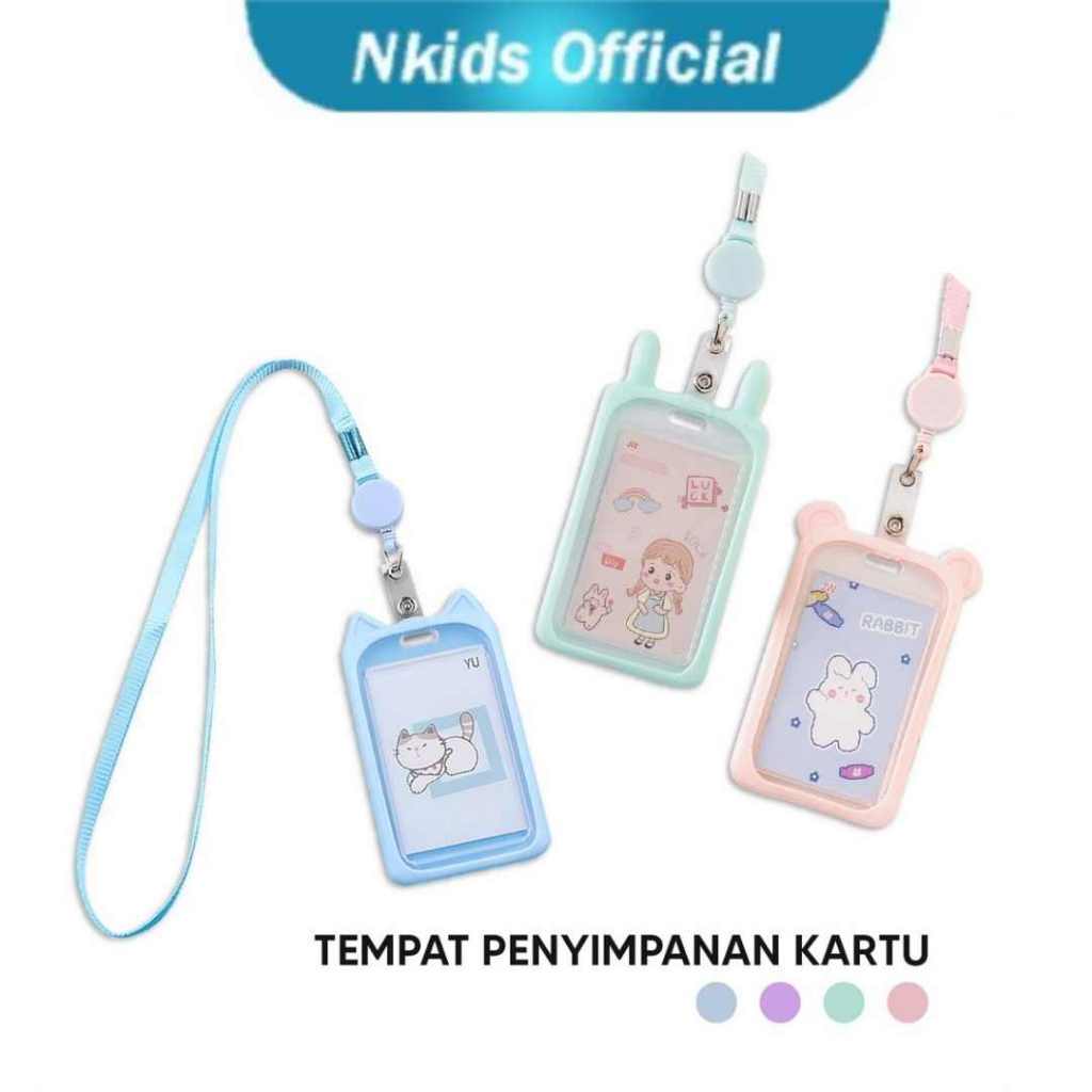 Jual Name Tag ID Card Anak Sekolah TK SD / Holder Gantungan Kartu Nama ...