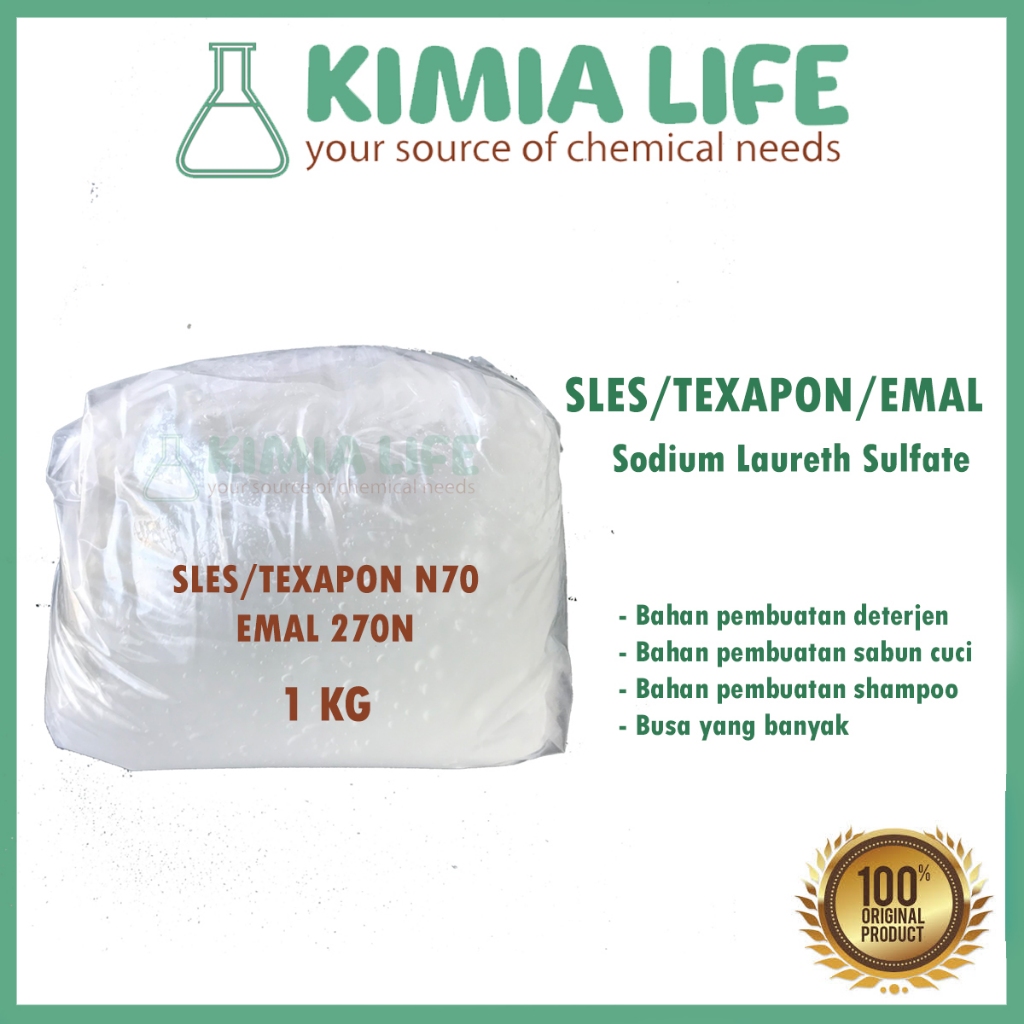 Jual Texapon / SLES / EMAL 270N / Sodium Laureth Sulfate / Bahan Sabun 1 KG | Shopee Indonesia