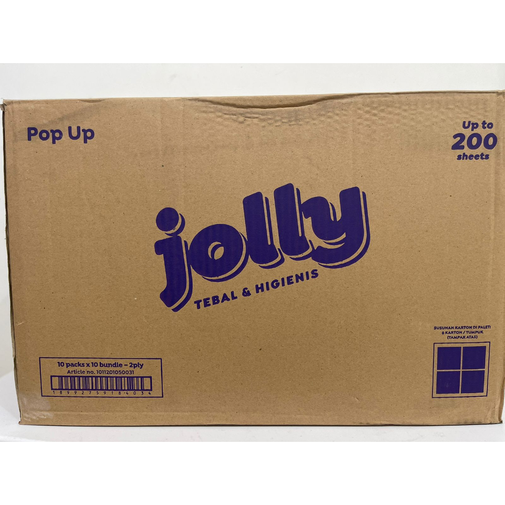 Jual TISU TISSUE JOLLY POP UP 1 DUS KARTON PAKET USAHA | Shopee Indonesia