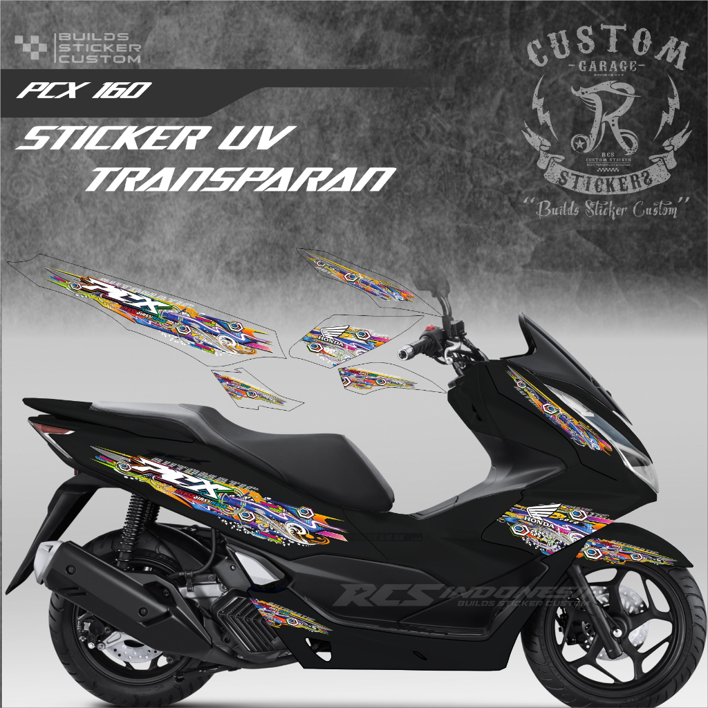 Jual STIKER PCX - STRIPING PCX UV TRANSPARAN | Shopee Indonesia