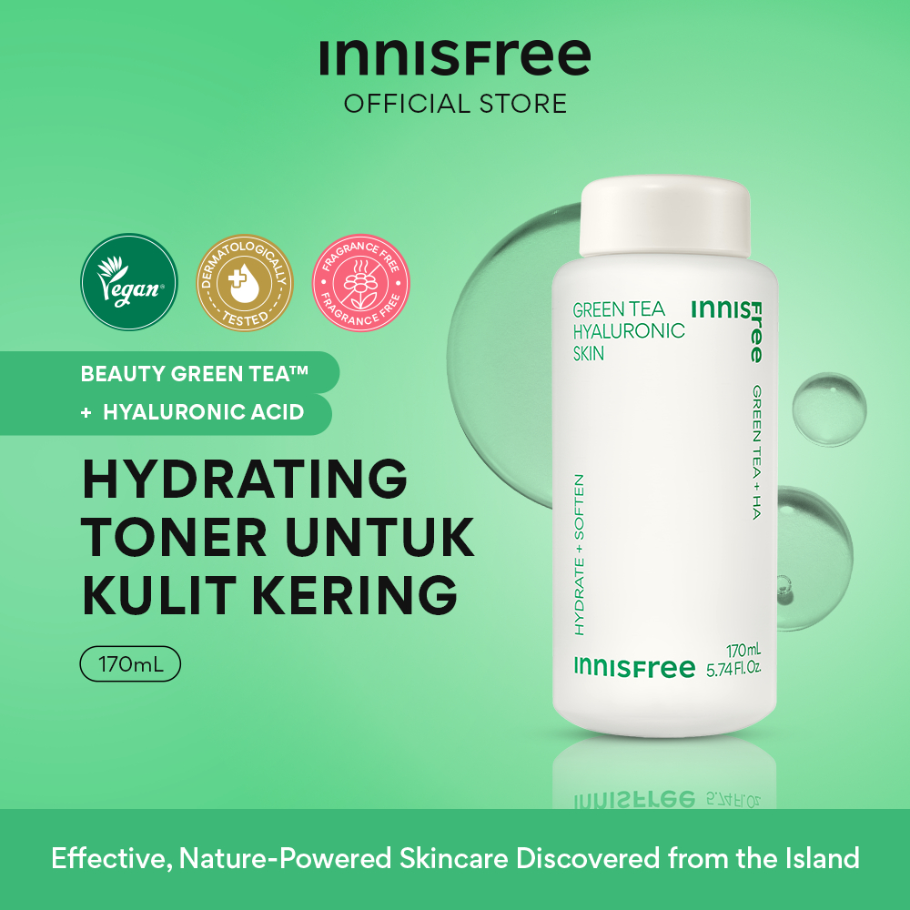 Jual Innisfree Green Tea Hyaluronic Skin Toner 170ml / Hydrating Toner ...