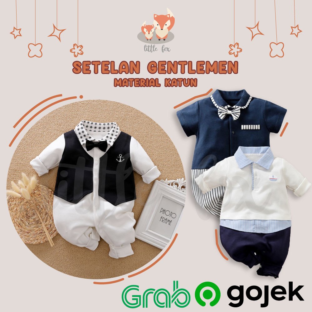 Jual Onesies Baju Bayi Cowok / Baby Boy Premium Katun / Romper Jumper ...