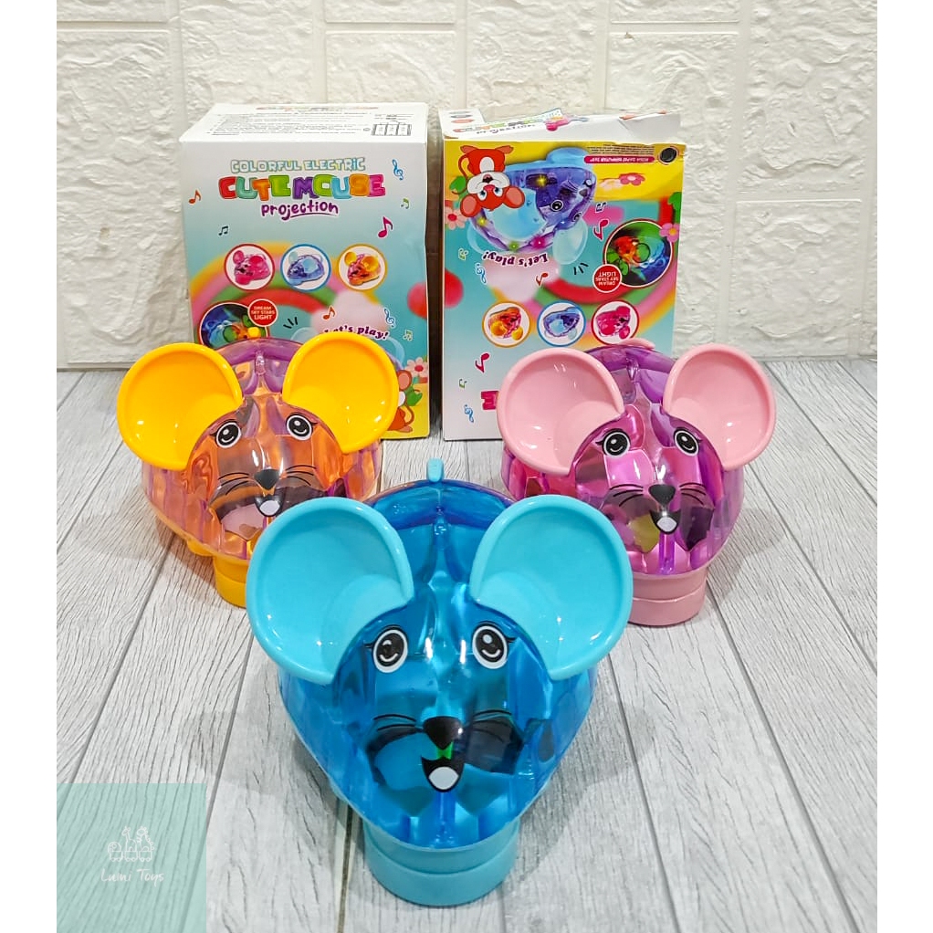 Jual Mainan Anak Robot Tikus Lucu Musik LED Cute Mouse Light & Sound ...