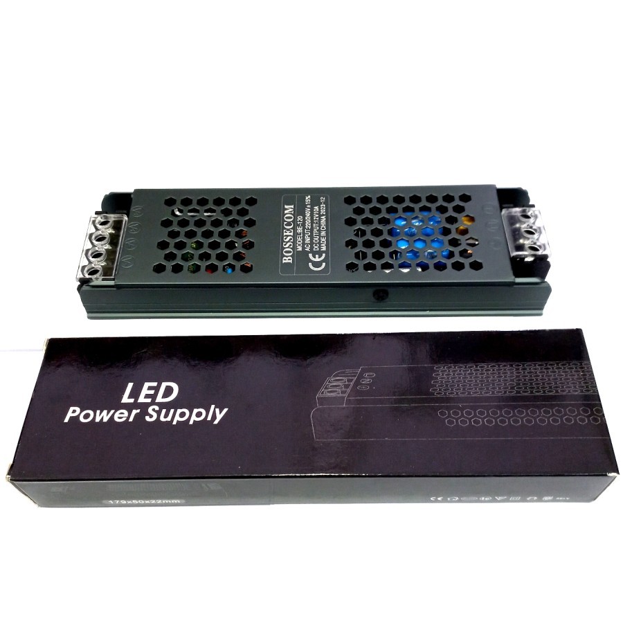 Jual TRAFO LED STRIP ADAPTOR POWER SUPPLY 12V SLIM 10A | Shopee Indonesia