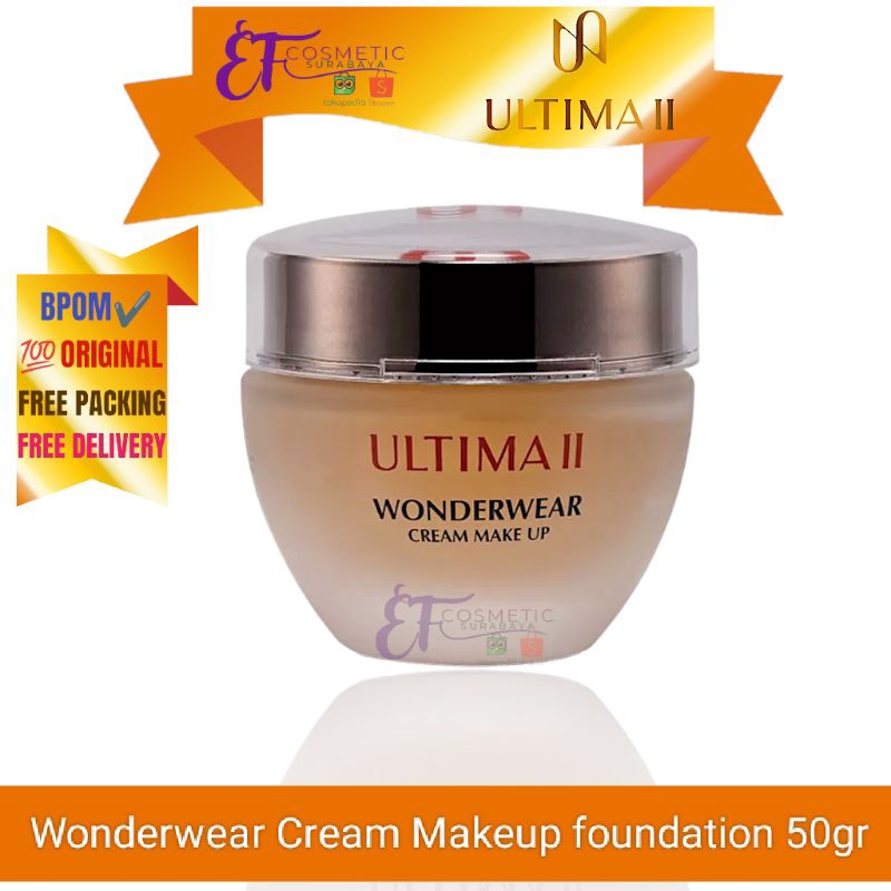 Jual ULTIMA II Wonderwear Cream Makeup Foundation 50gr Very High ...