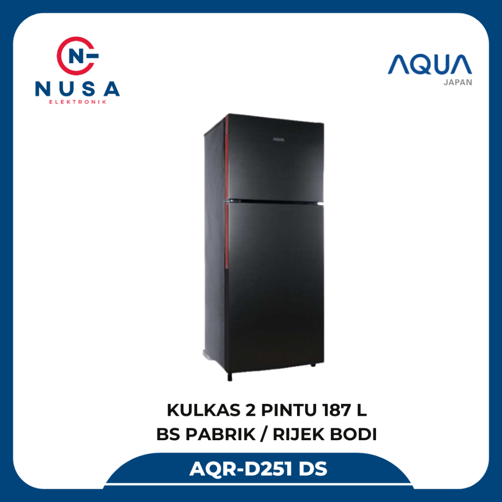 Jual KULKAS 2 PINTU AQUA AQR-D251 DS/LS 187L BS | Shopee Indonesia