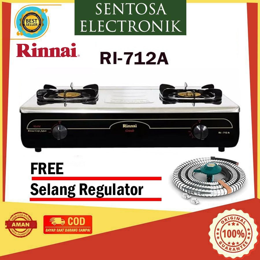 Jual RInnai RI-712A Kompor Gas 2 Tungku Api Besar & Lilin | Shopee ...